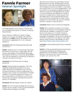 Fannie Farmer – Veteran Spotlight | Homeland Magazine